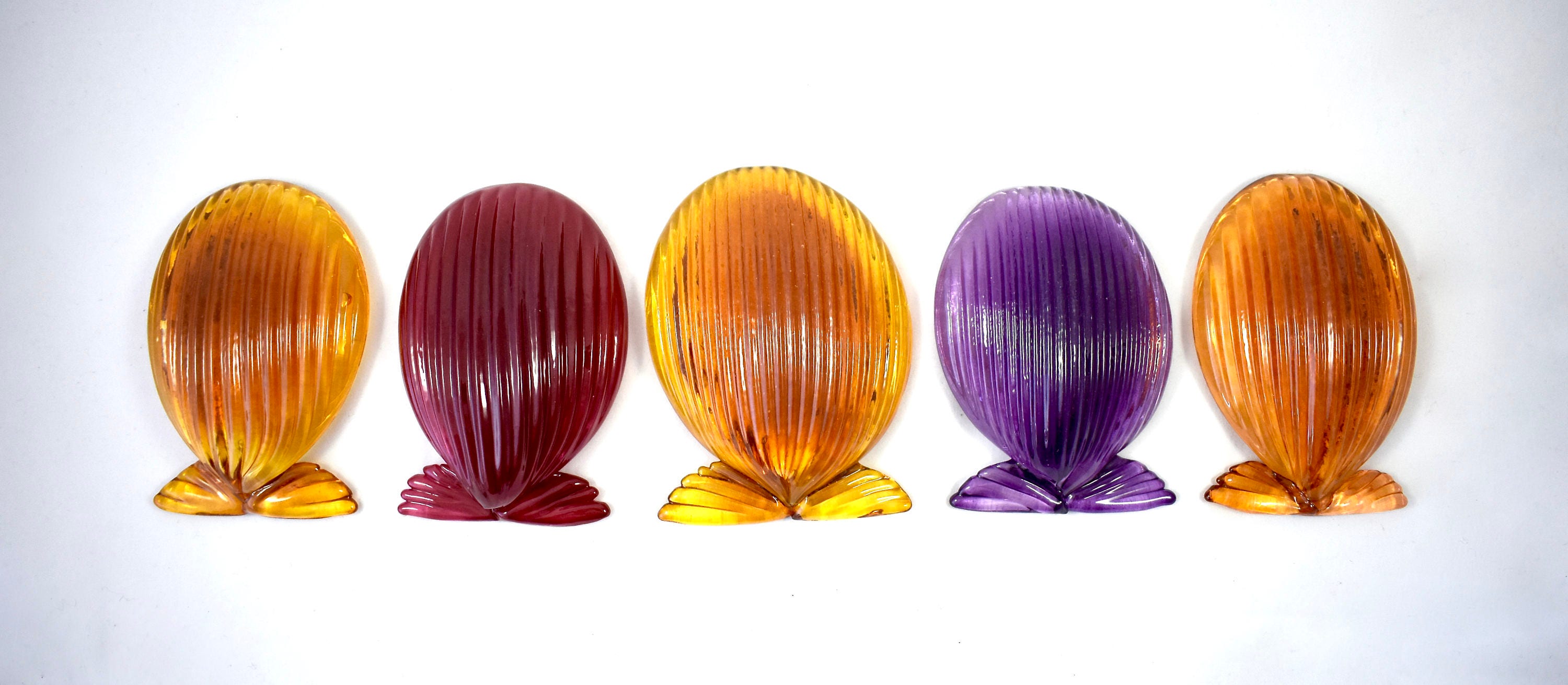 Glass Seashells hand sculpted glass scallop shell beach | Etsy