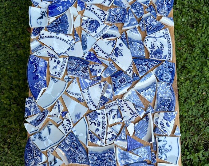 Broken China, 1.12 Pounds , BLUE and White Vintage Transfer Ware ...
