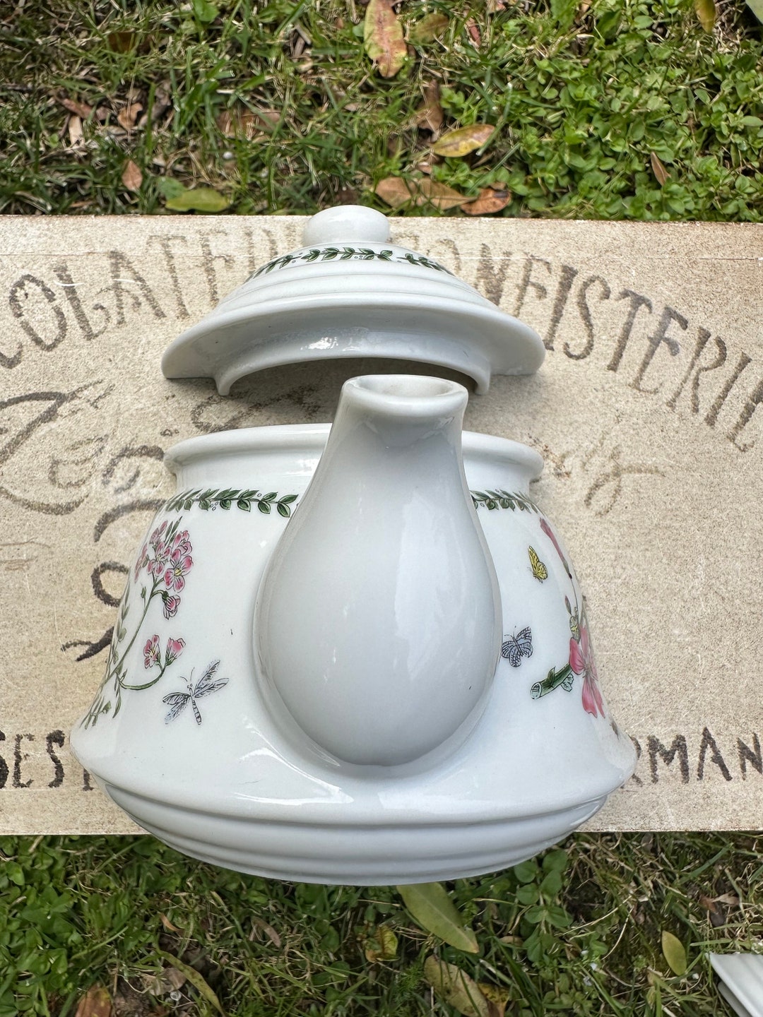 Cut in Half Tea Pot, Front Half of a Vintage Floral Porcelain Tea Pot ...