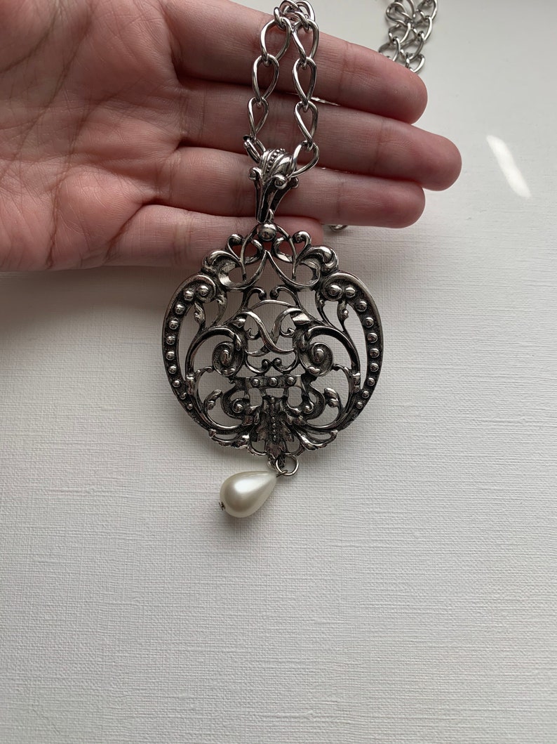 Vintage Avon Long Chain Necklace With Beautiful Open Work - Etsy