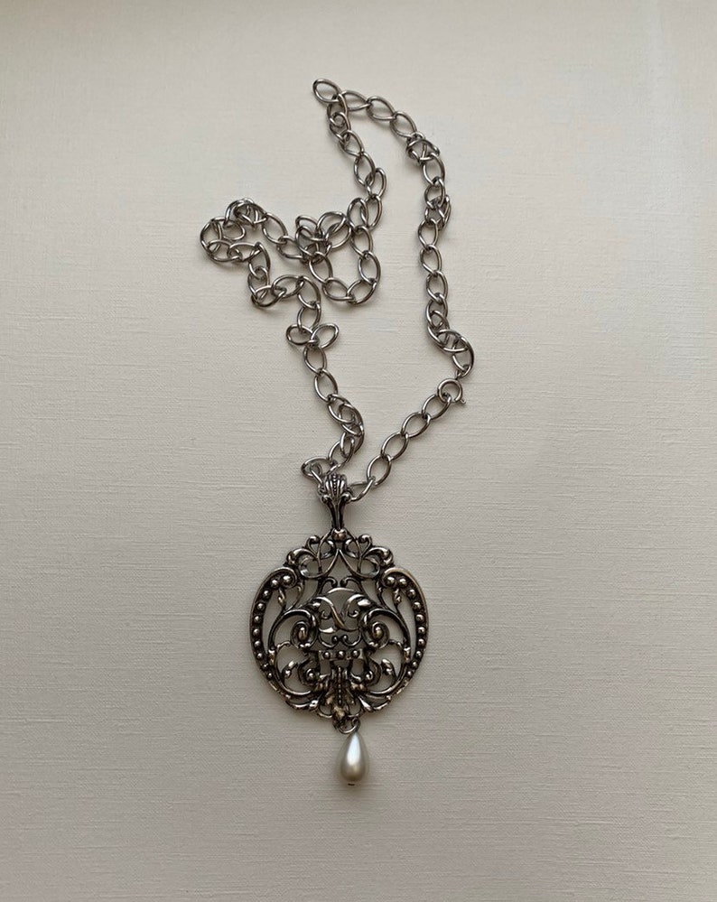 Vintage Avon Long Chain Necklace With Beautiful Open Work - Etsy