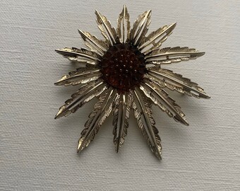 Sarah Coventry Flower Brooch | Etsy