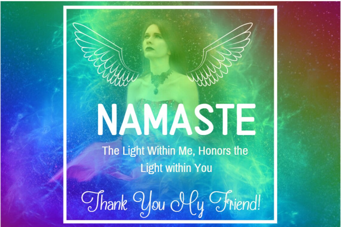 Namaste Metaphysical Digital Download Thank You Card - Etsy
