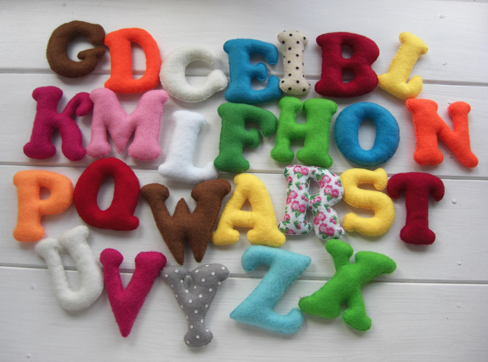 Felt Alphabet Pattern Soft Letters Stuffed Toys Preschool Gift for Kids ...