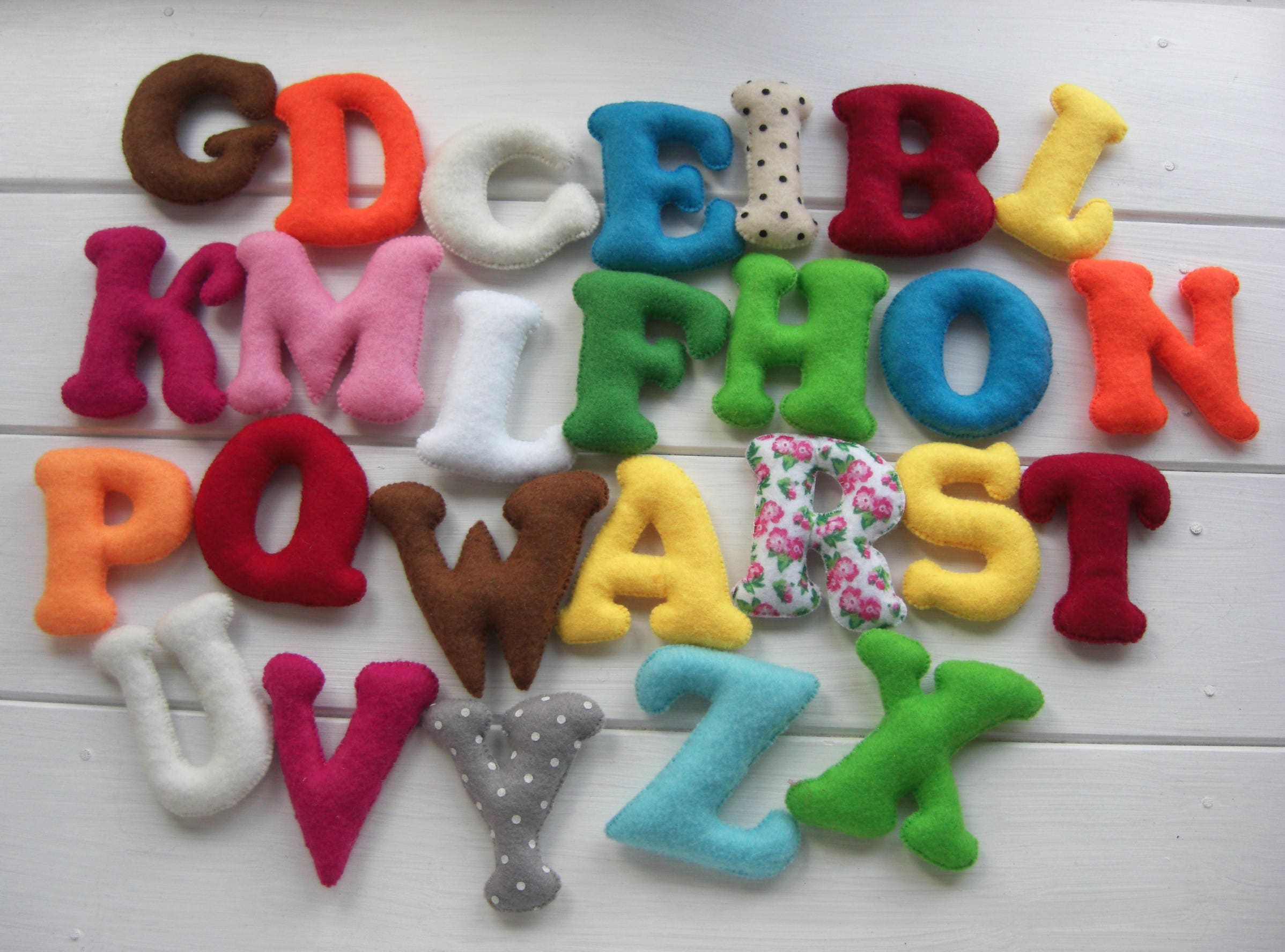 Felt Alphabet Pattern Soft Letters Stuffed Toys Preschool Gift for Kids ...