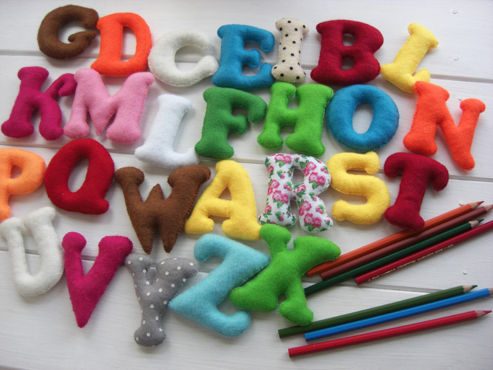 Felt Alphabet Pattern Soft Letters Stuffed Toys Preschool Gift for Kids ...