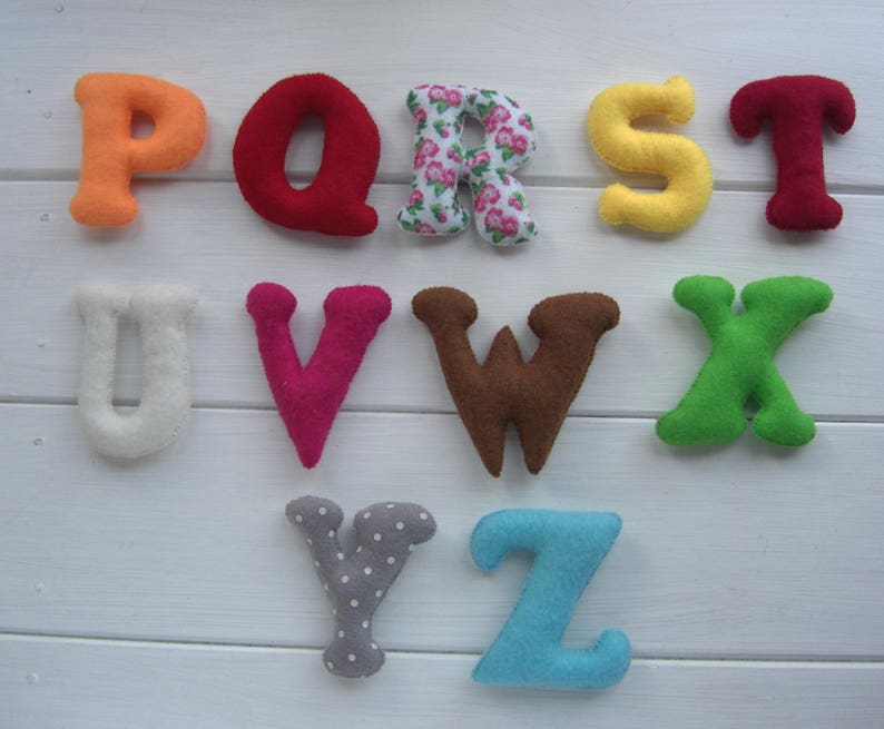 Felt Alphabet Pattern Soft Letters Stuffed Toys Preschool Gift for Kids ...
