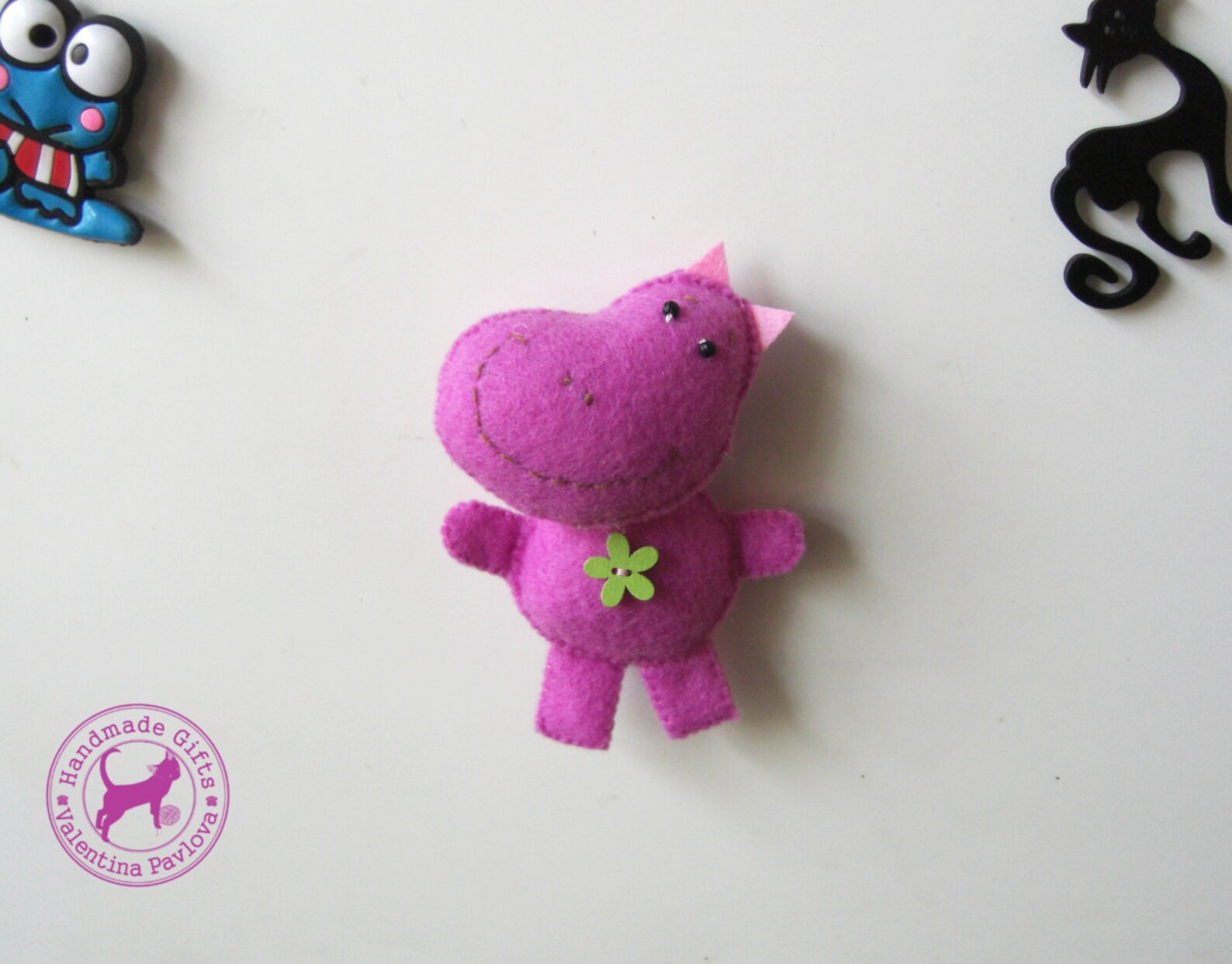 Animal Hippo Magnet PDF Sewing Pattern Cute Felt Toy Softie - Etsy