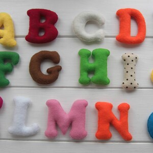 Felt Alphabet Pattern Soft Letters Stuffed Toys Preschool Gift for Kids ...
