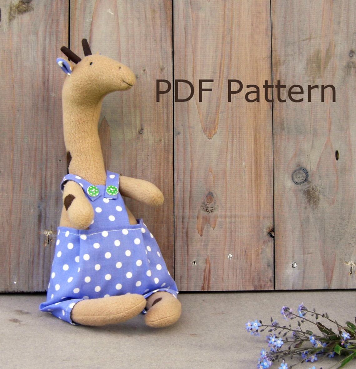Plush Toy Giraffe Sewing Pattern, Animals Handmade Giraffe Home Decor ...
