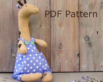 Giraffe Sewing PATTERN 41cm Tall (Instant Download) - Etsy UK