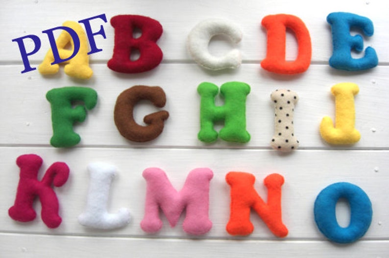 Felt Alphabet Pattern Soft Letters Stuffed Toys Preschool Gift for Kids ...