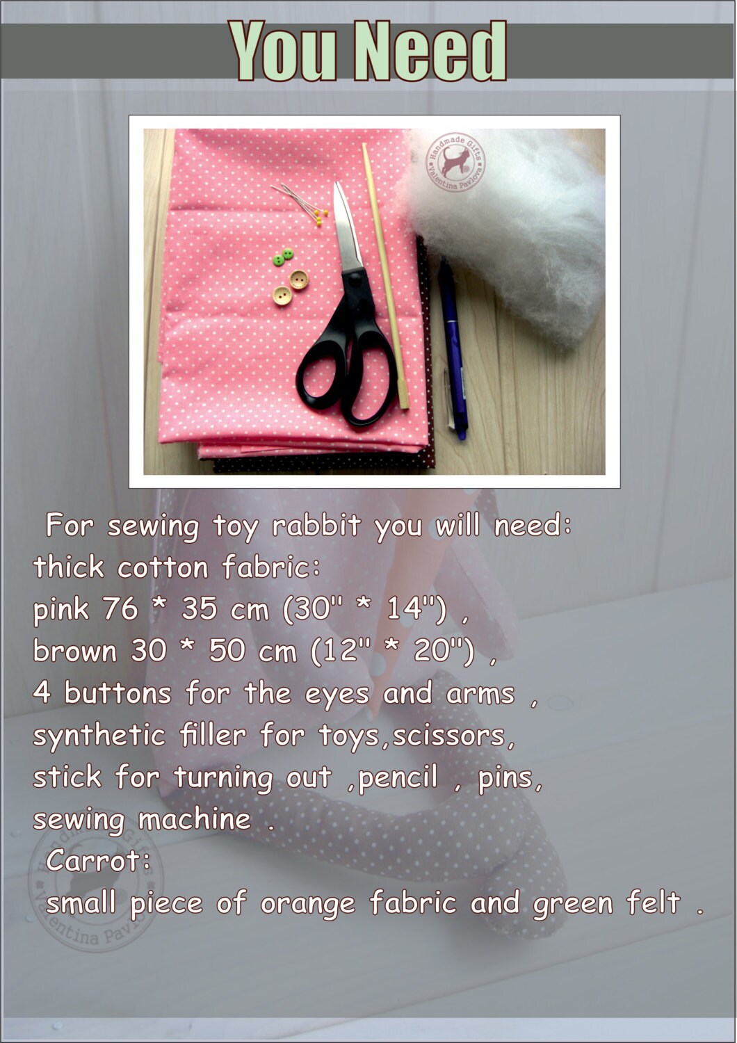 Textile Toy Bunny Sewing Pattern/rabbit Animal Sewing Tutorial - Etsy