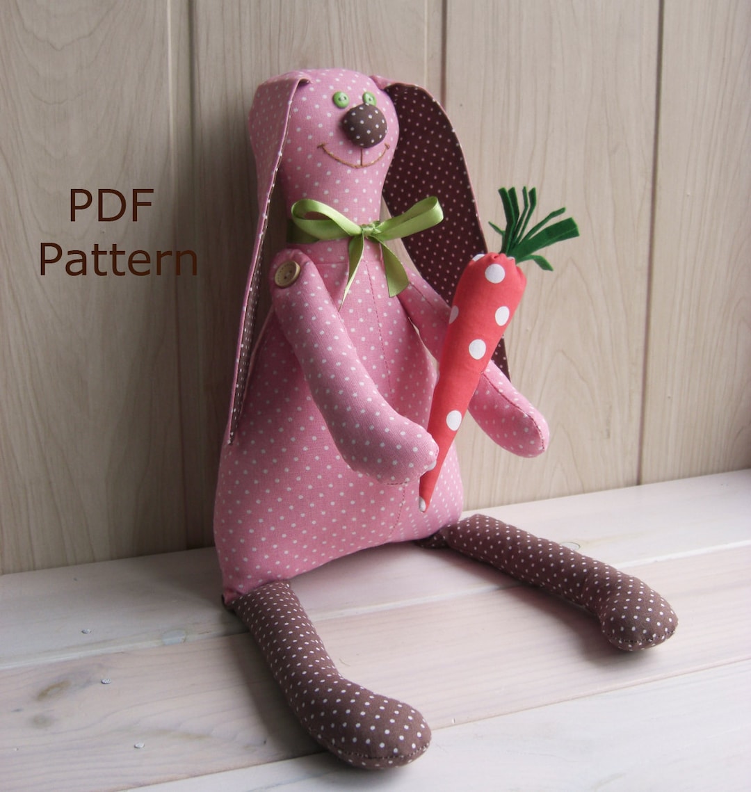 Textile Toy Bunny Sewing Pattern/rabbit Animal Sewing Tutorial Instant ...