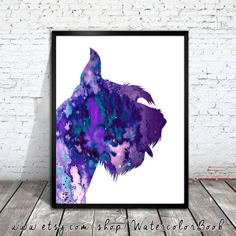 Schnauzer Print - Etsy