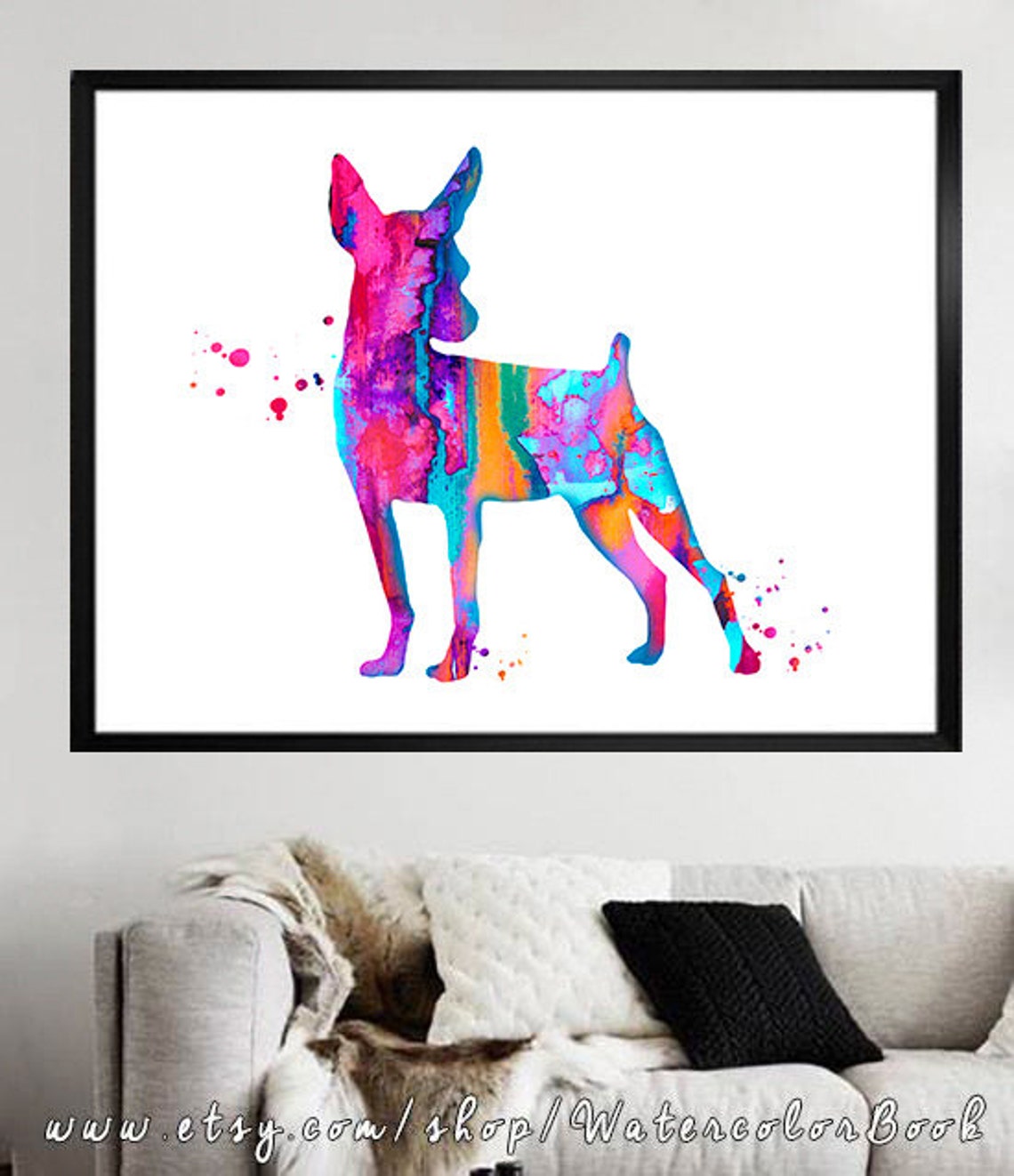 Miniature Pinscher Print Watercolor Print Art Print - Etsy