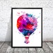 Hot Air Balloon Watercolor Print, Children's Wall Art, Home Decor, Hot ...