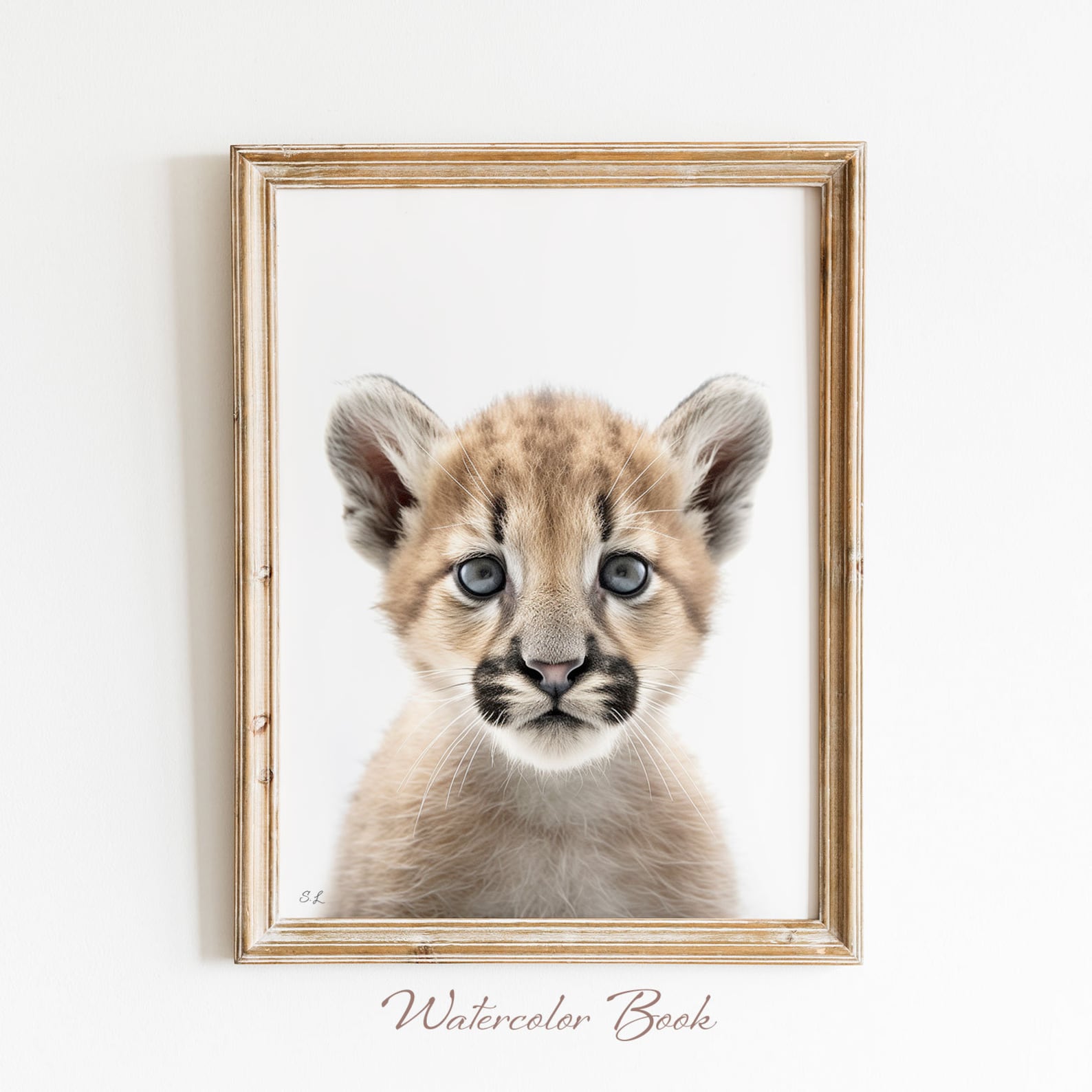 Baby Puma Nursery Print, Cougar Animal Wall Art, Cougar Kid's Room ...