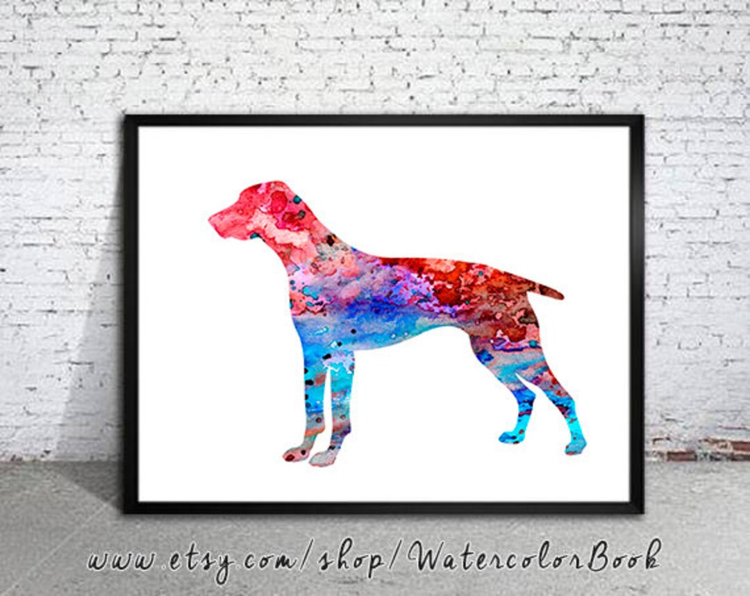 German Shorthaired Pointer Watercolor Print, Children's Wall, Art Home ...