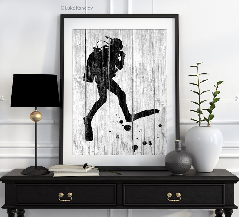 Scuba Diving Print Scuba Diving Art Vintage Poster Sport - Etsy UK