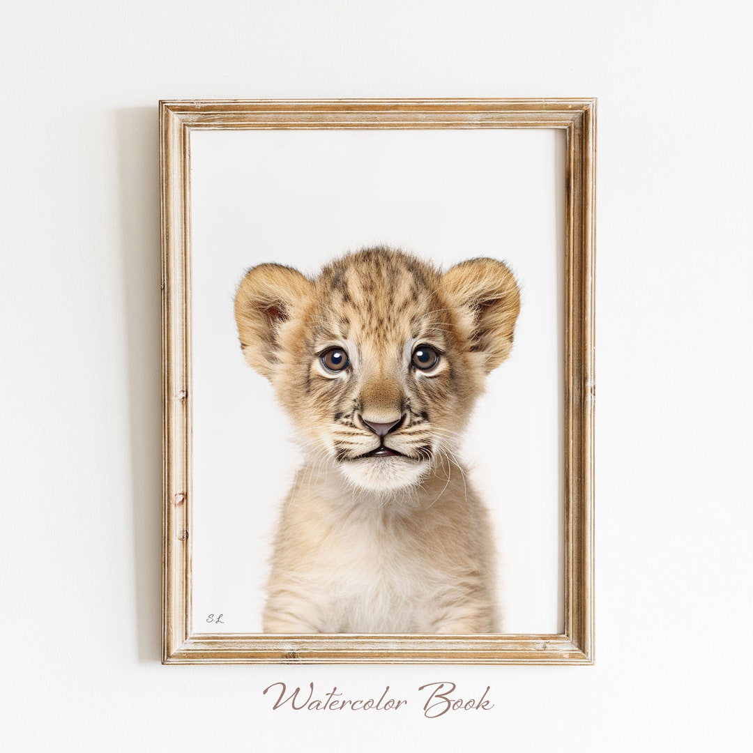 Baby Lion Nursery Print: Animal Wall Art - Etsy