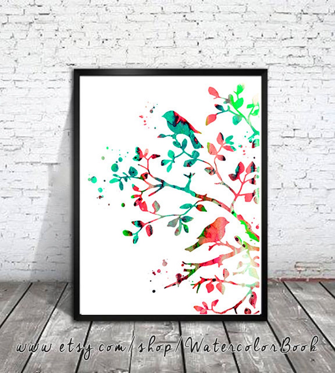 Birds Watercolor Print, Archival Fine Art Print, Children's Wall Art ...