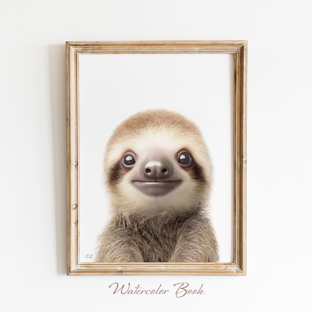 Baby Sloth Nursery Print: Animal Wall Art - Etsy