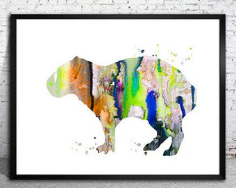 Capibara Painting, Poster, Illustration. - Etsy