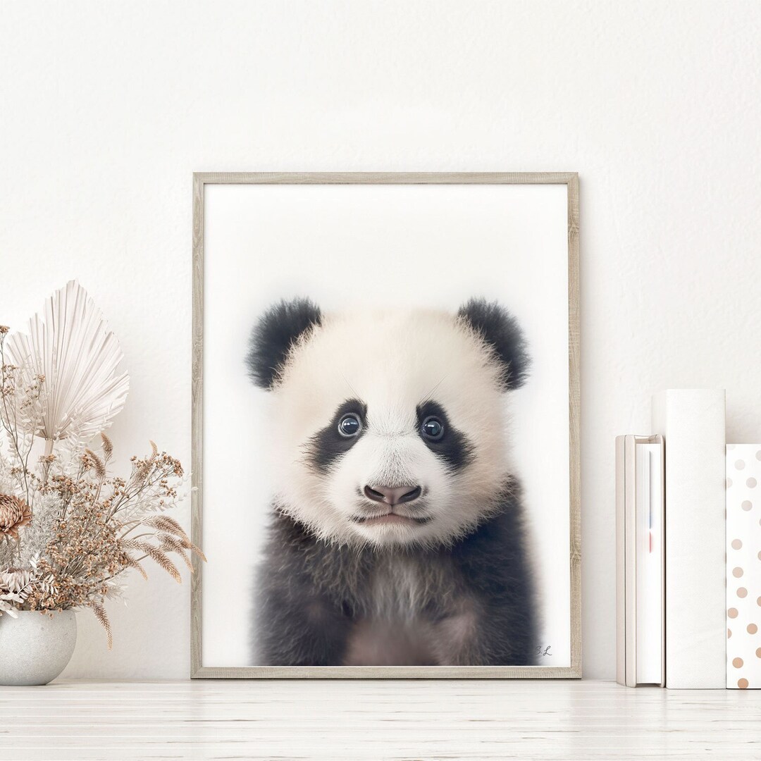 Baby Panda Printable Art, Animal Nursery Wall Art, Panda Kids Room ...