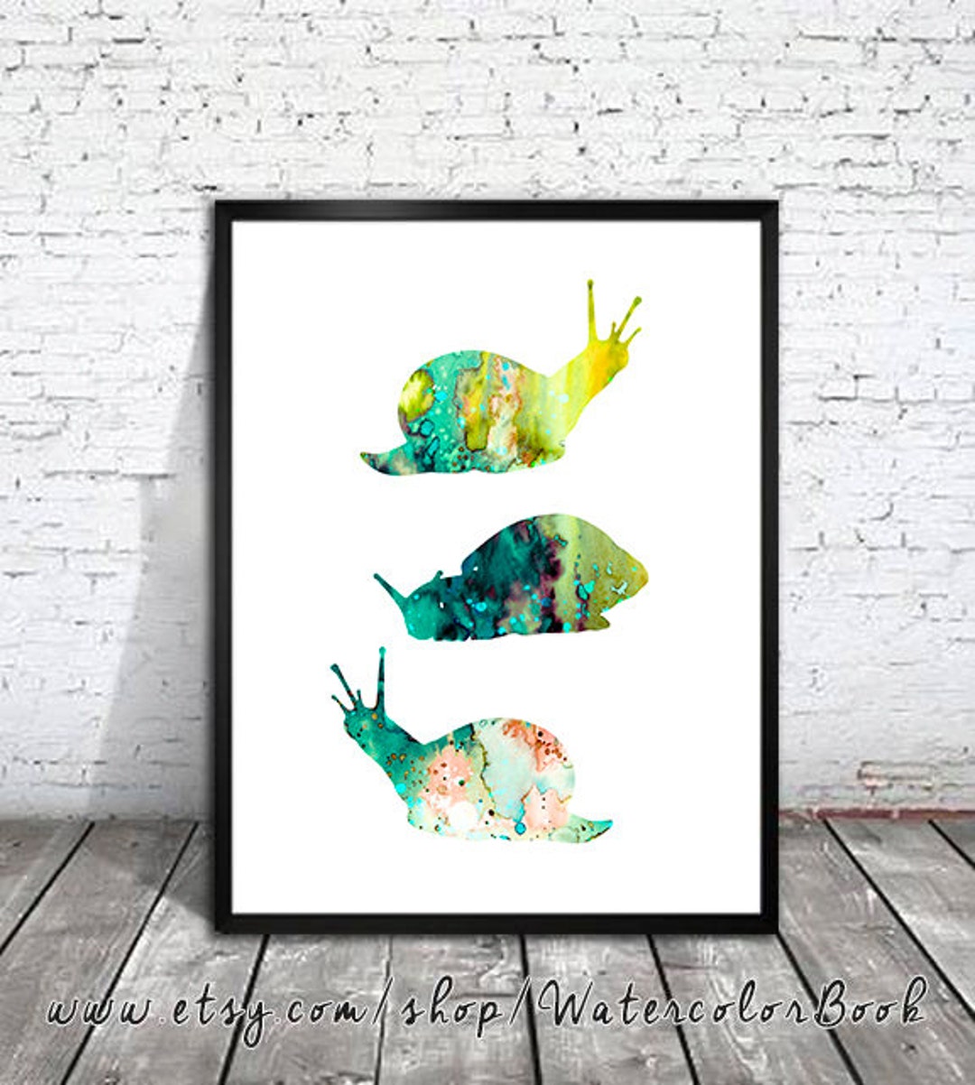 Snail Print, Watercolor Print, Animal Art, Art Print, Illustration, Art ...