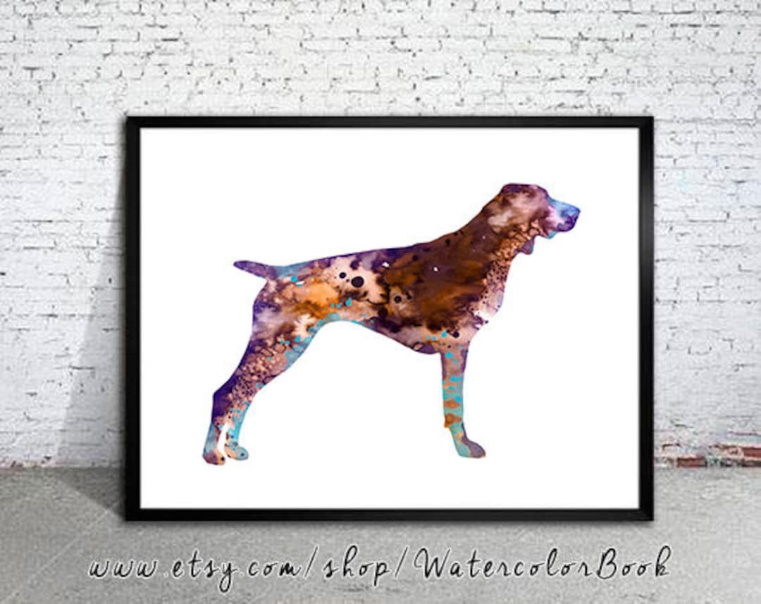 German Shorthaired Pointer Print, German Shorthaired Pointer Art, Dog ...
