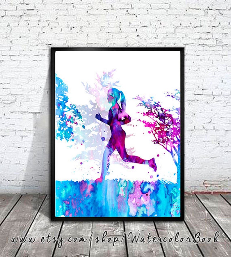 Running Watercolor Print Running Art Run Art Watercolor - Etsy