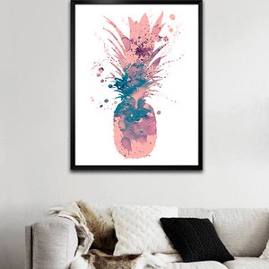Pineapple 3 Watercolor Print, Watercolor Painting, Watercolor Art ...