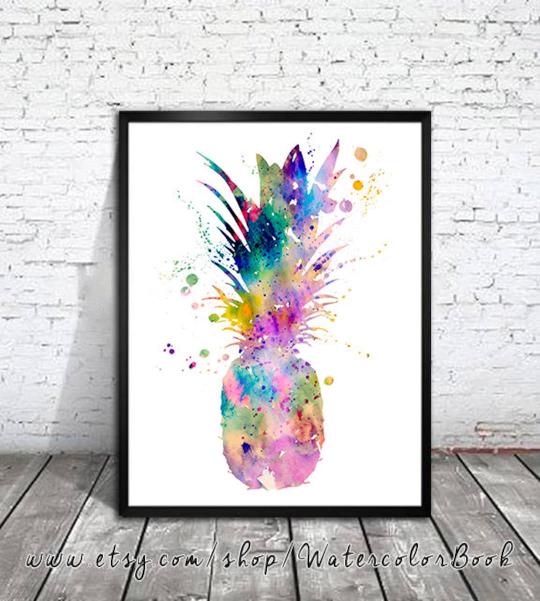 Pineapple Watercolor Print, Pineapple Art, Watercolor Painting ...