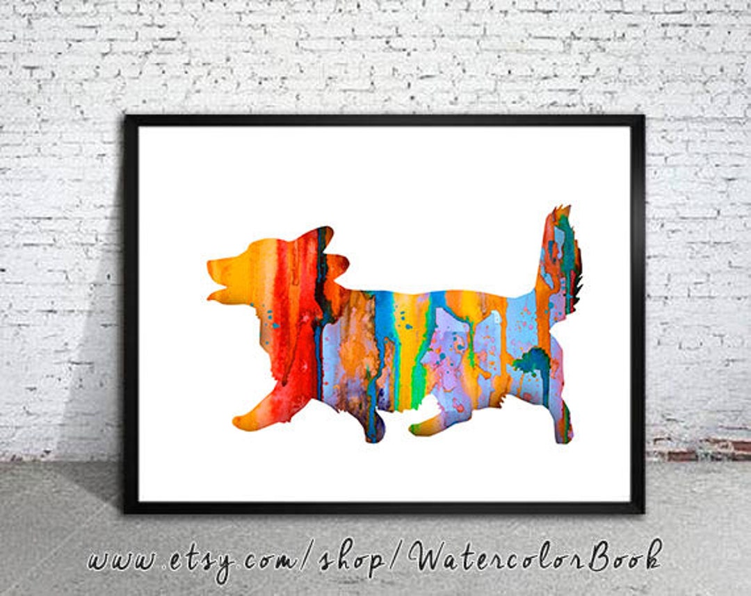 Corgi Print, Watercolor Print, Art Print, Illustration, Art Gifts, Wall ...
