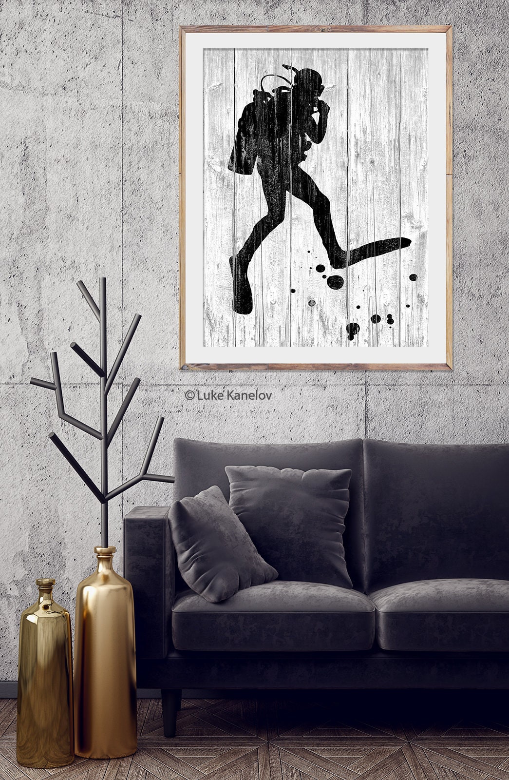 Scuba Diving Print Scuba Diving Art Vintage Poster Sport - Etsy UK