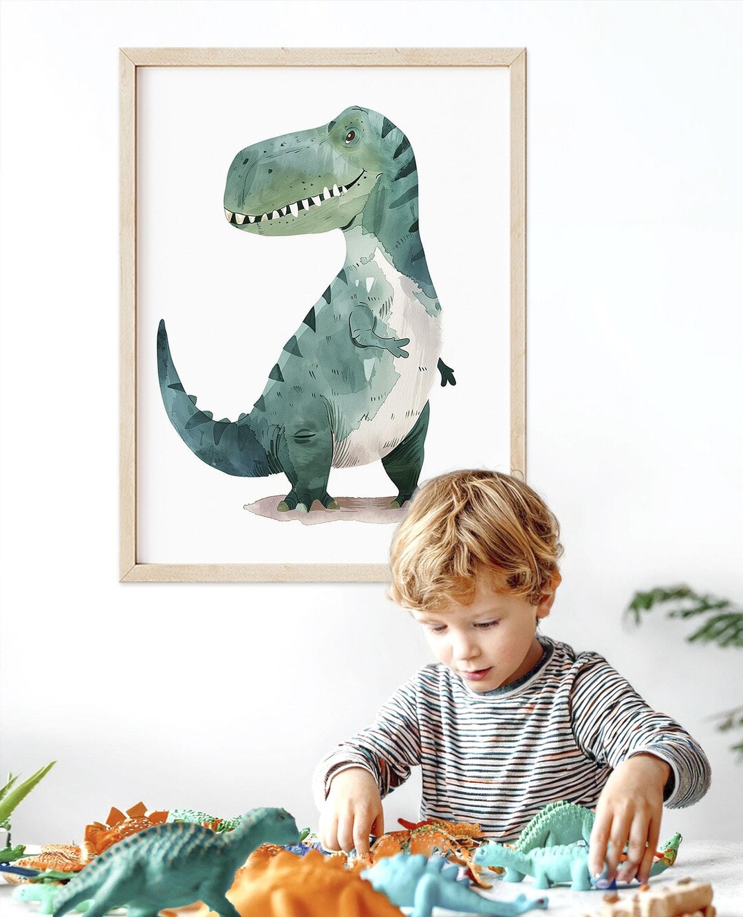 T-rex Dinosaur Wall Art Print, Kids Room Decor, Jurassic Nursery Art ...