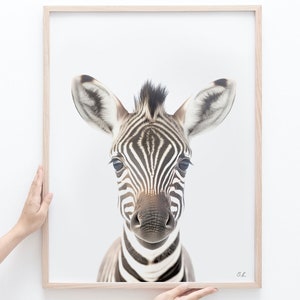 Cute Safari Animal Prints for Nursery, Set of 6 Printable Digital ...