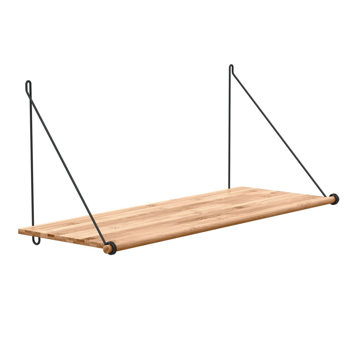 Loop Shelf - Bamboo and Steel - Etsy