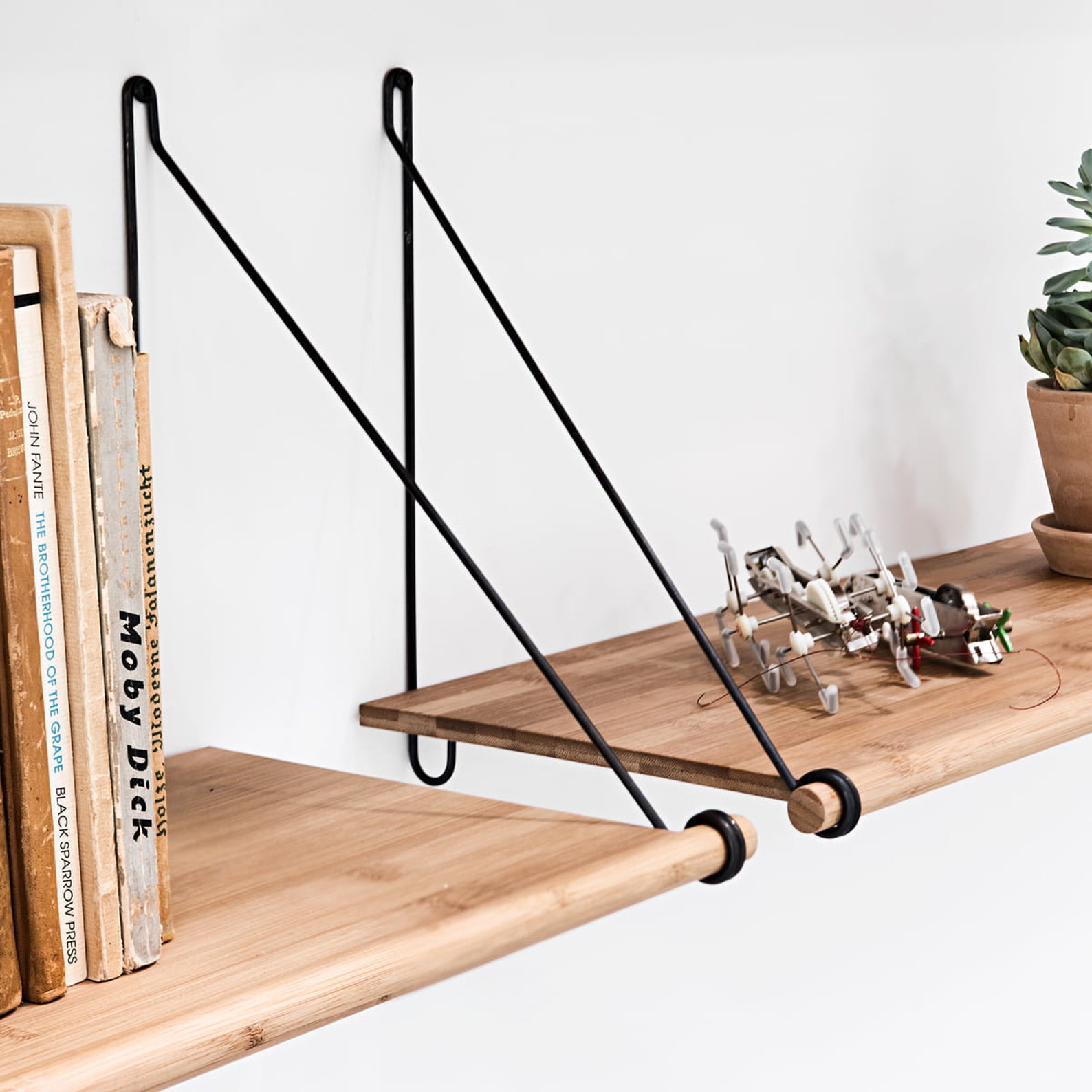 Loop Shelf - Bamboo and Steel - Etsy