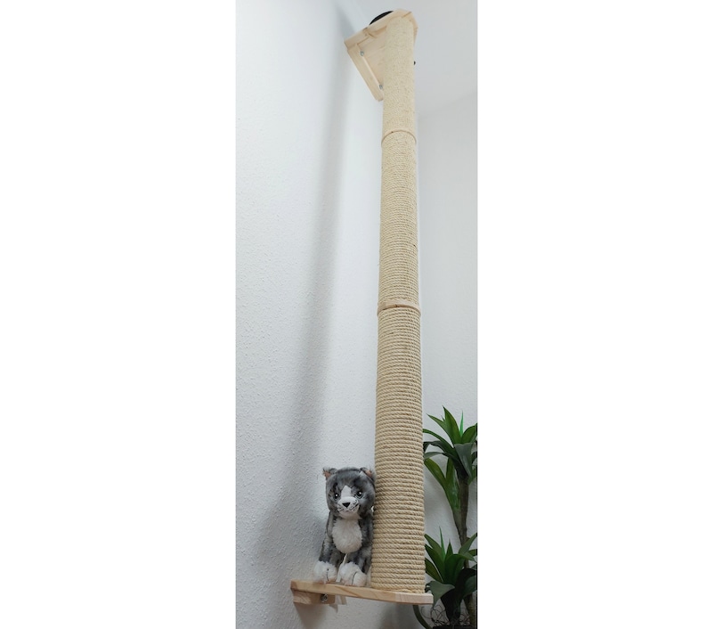 Wall Mounted Pole for Cats With Platform, up to 180 Cm Until the ...