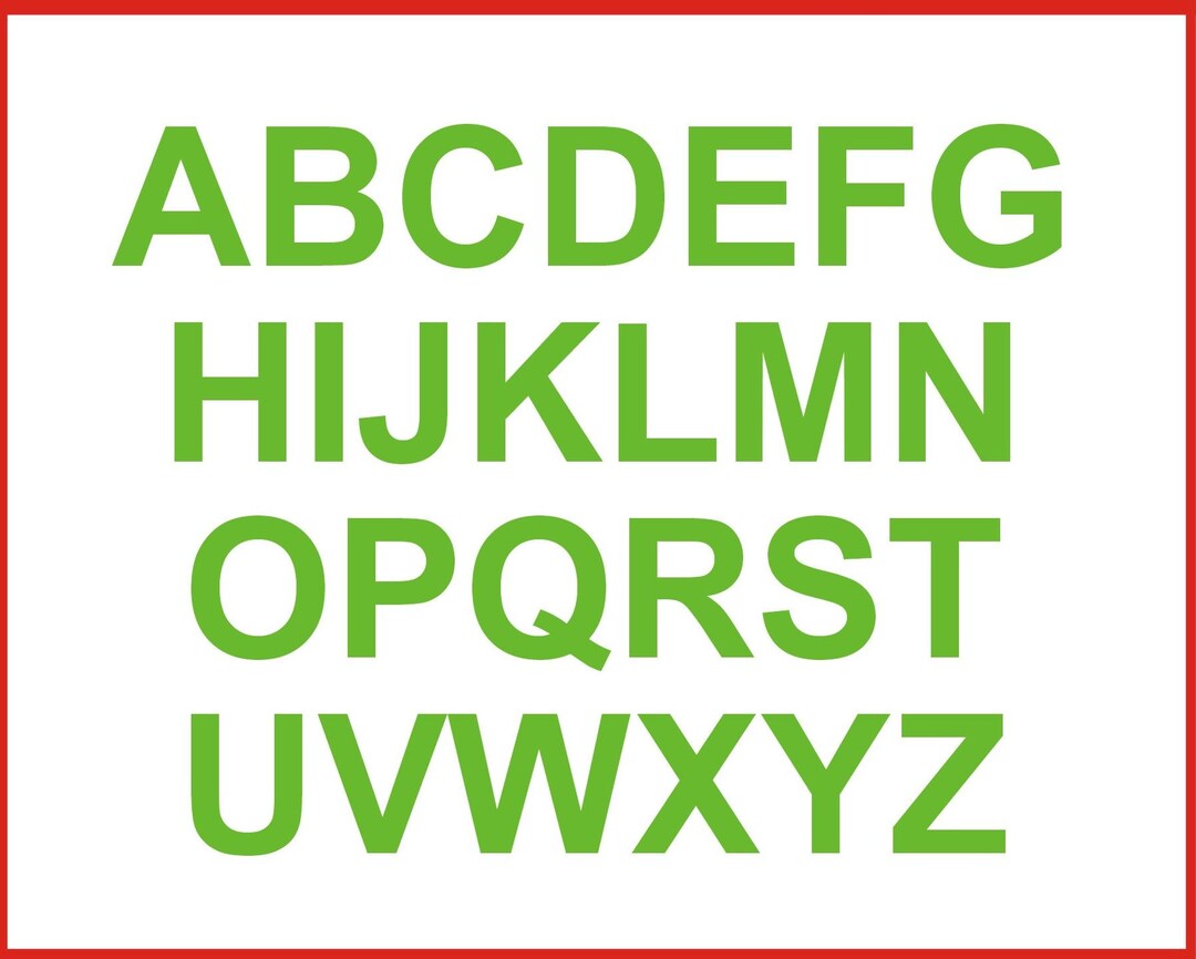 Big Sticky Letters A-Z Alphabet Arial Bold Font 50/60/70mm - Etsy