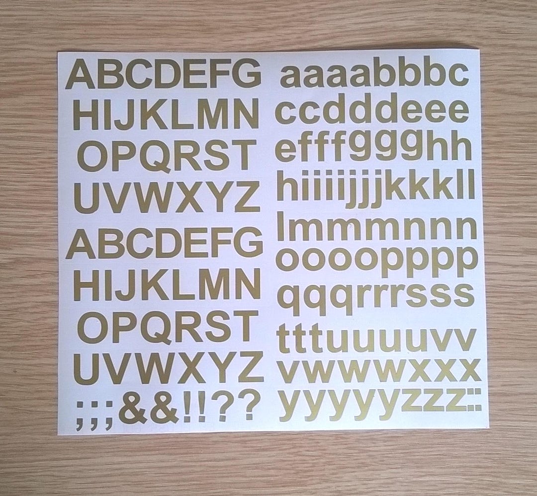 Sticky Back Vinyl Letters Arial Bold Alphabet 15 to 40mm - Etsy