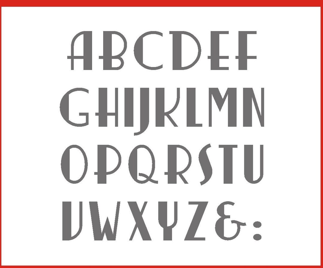 Big Sticky Letters A-Z Alphabet Art Deco Font 50/60/70mm - Etsy UK