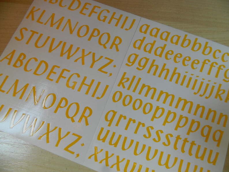 Penstyle Font Alphabet Sticky Back Vinyl Letters for Crafts | Etsy UK