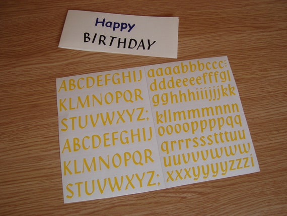 Penstyle Font Alphabet Sticky Back Vinyl Letters for Crafts | Etsy UK