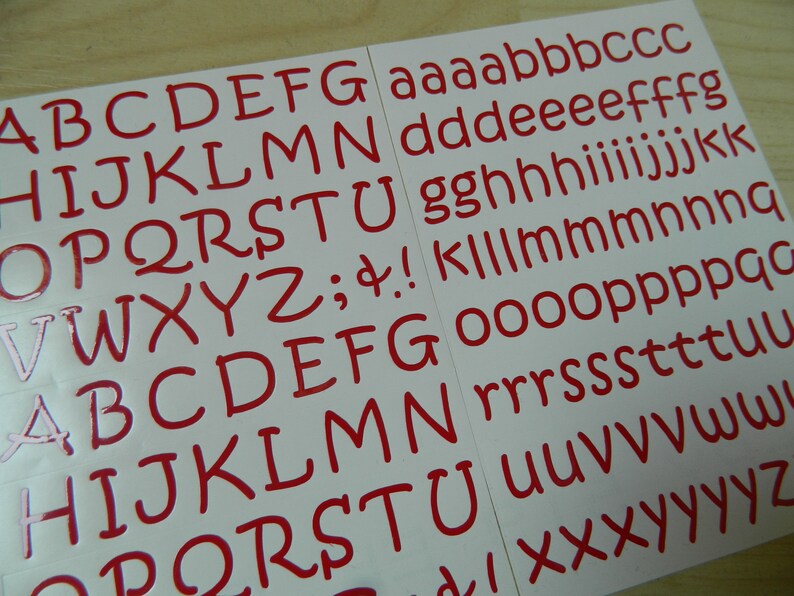 Kristen Font Alphabet Sticky Back Vinyl Letters for Crafts 15, 20, 30 ...