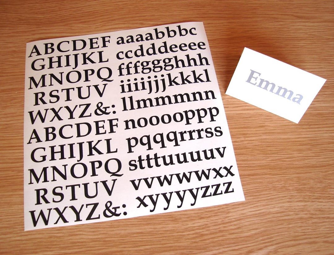Sticky Back Vinyl Letters Serif Font Alphabet 15 to 40mm - Etsy