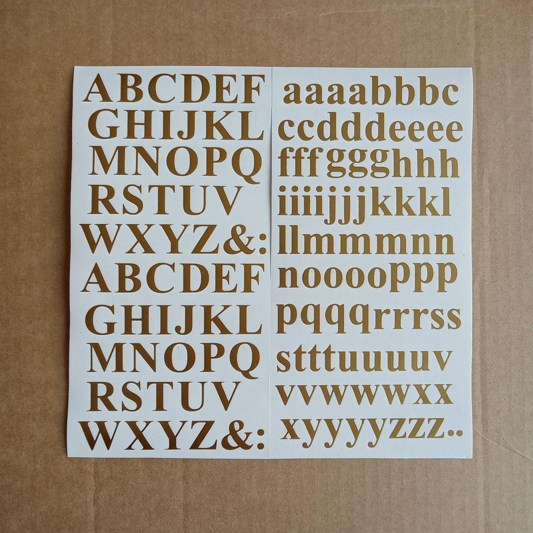 Sticky Letters Times Font Alphabet in Vinyl for Crafts 15 20 - Etsy