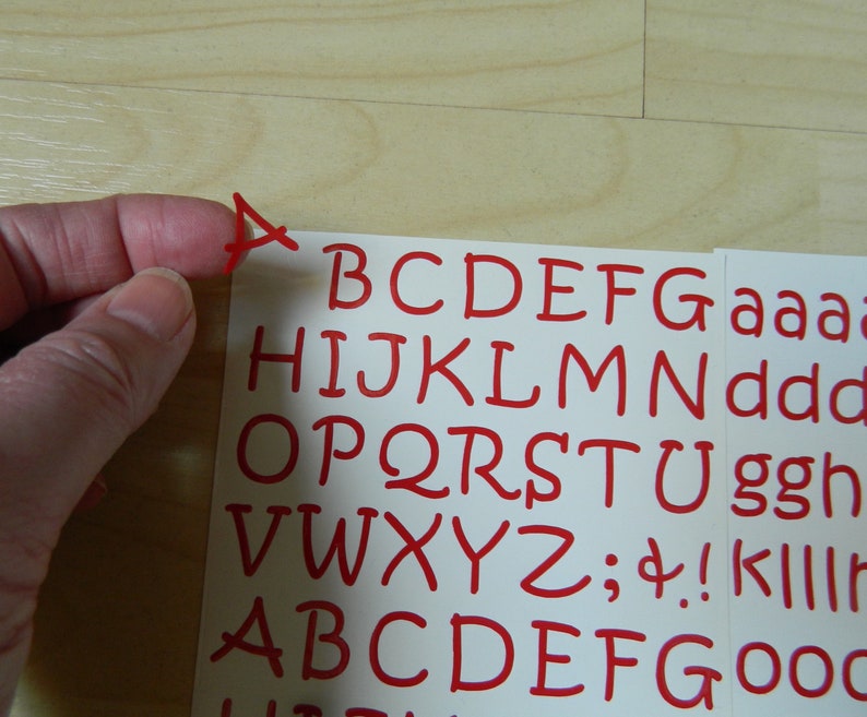 Kristen Font Alphabet Sticky Back Vinyl Letters for Crafts 15, 20, 30 ...